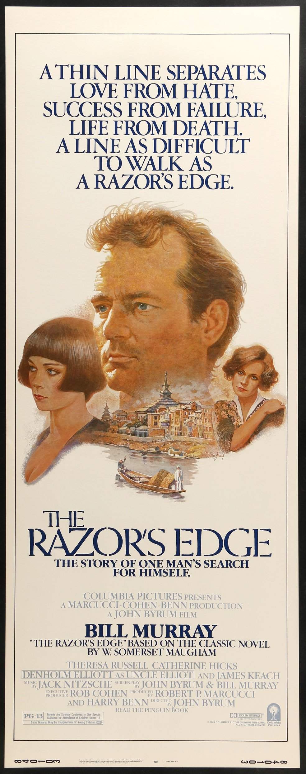 The Razor's Edge (1984) Original Insert Movie Poster - Original Film ...
