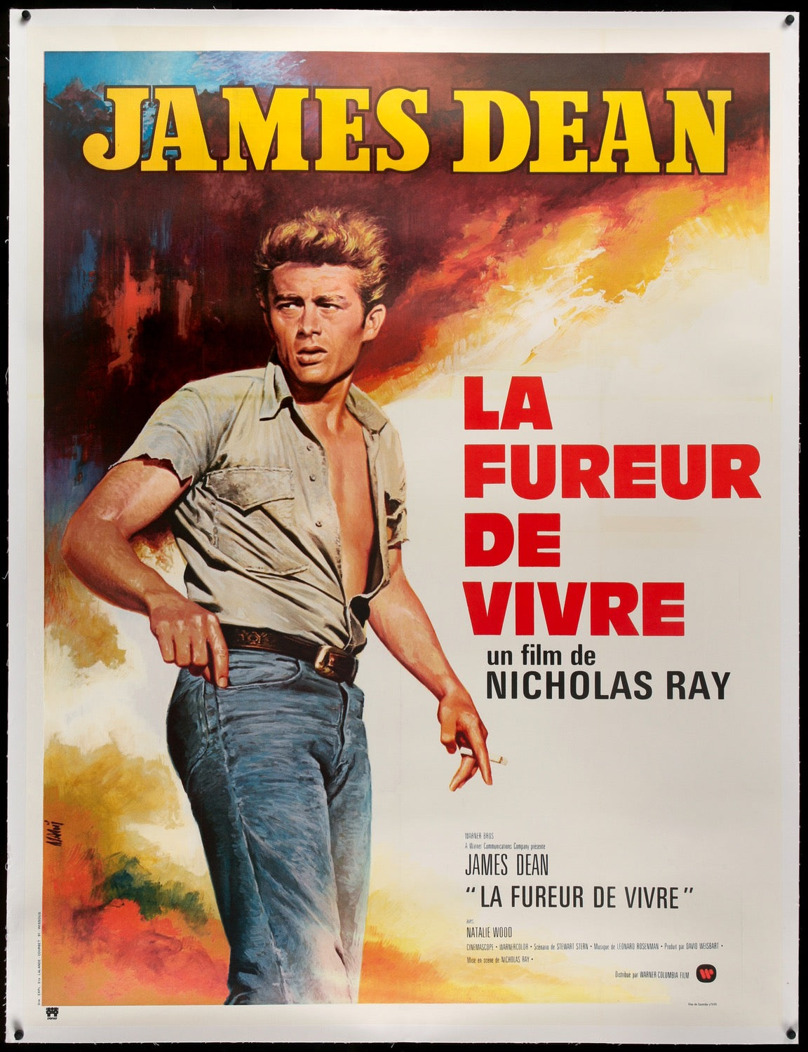Rebel Without a Cause (1955) Original French Grande Movie Poster ...