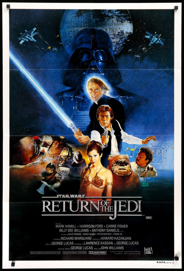 Return of the Jedi (1983) Original Australian One-Sheet Movie Poster ...
