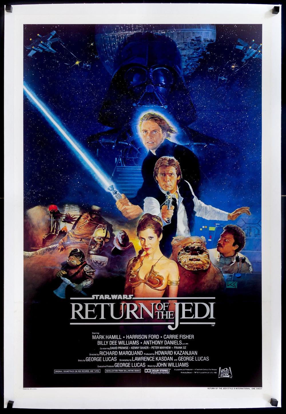 Return of the Jedi (1983) Original Style B One-Sheet Movie Poster ...