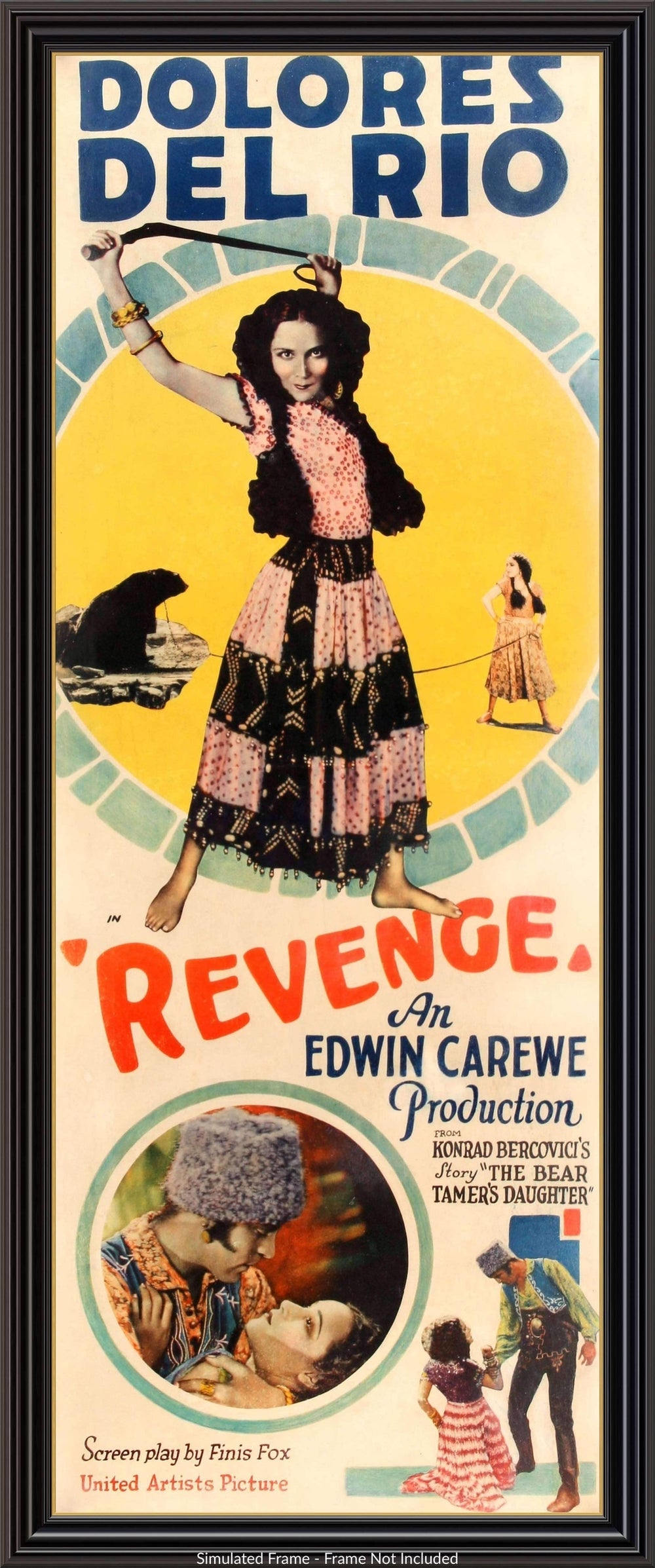Revenge (1928) Vintage Insert Movie Poster - 14" x 36" - Original Film ...