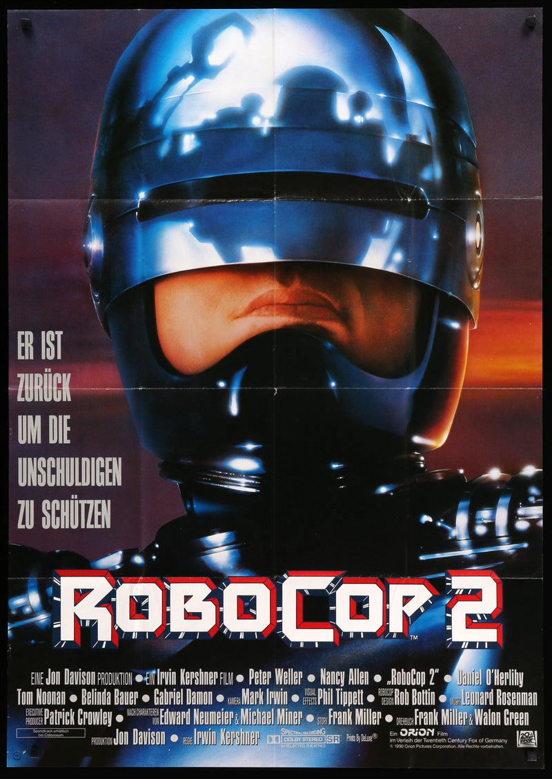Robocop 2 (1990) Original German A0 Movie Poster - Original Film Art - Vintage Movie Posters
