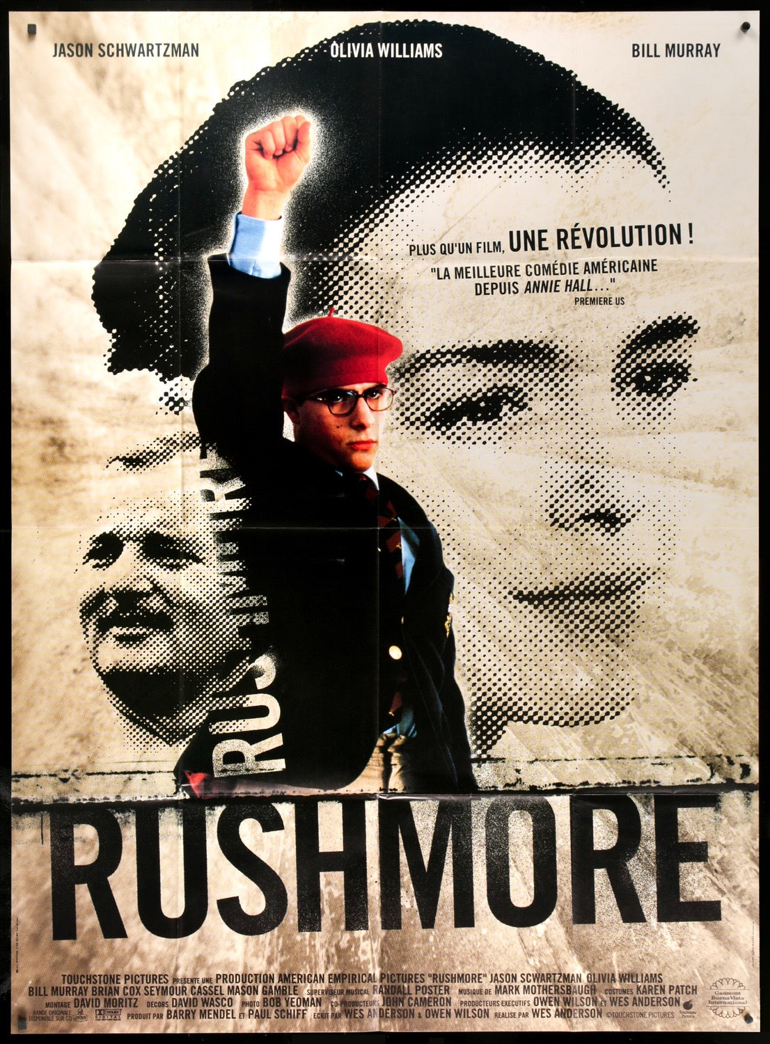 Rushmore (1998) Original French Grande Movie Poster - Original Film Art - Vintage Movie Posters