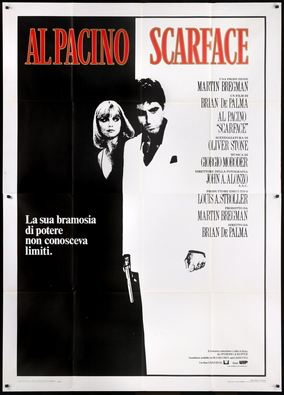 Scarface (1983) Original Italian 4 Fogli Movie Poster - Original Film ...