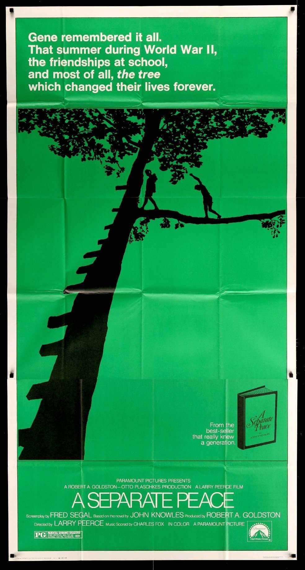 A Separate Peace (1972) Original Three-Sheet Movie Poster - 41" x 81 ...