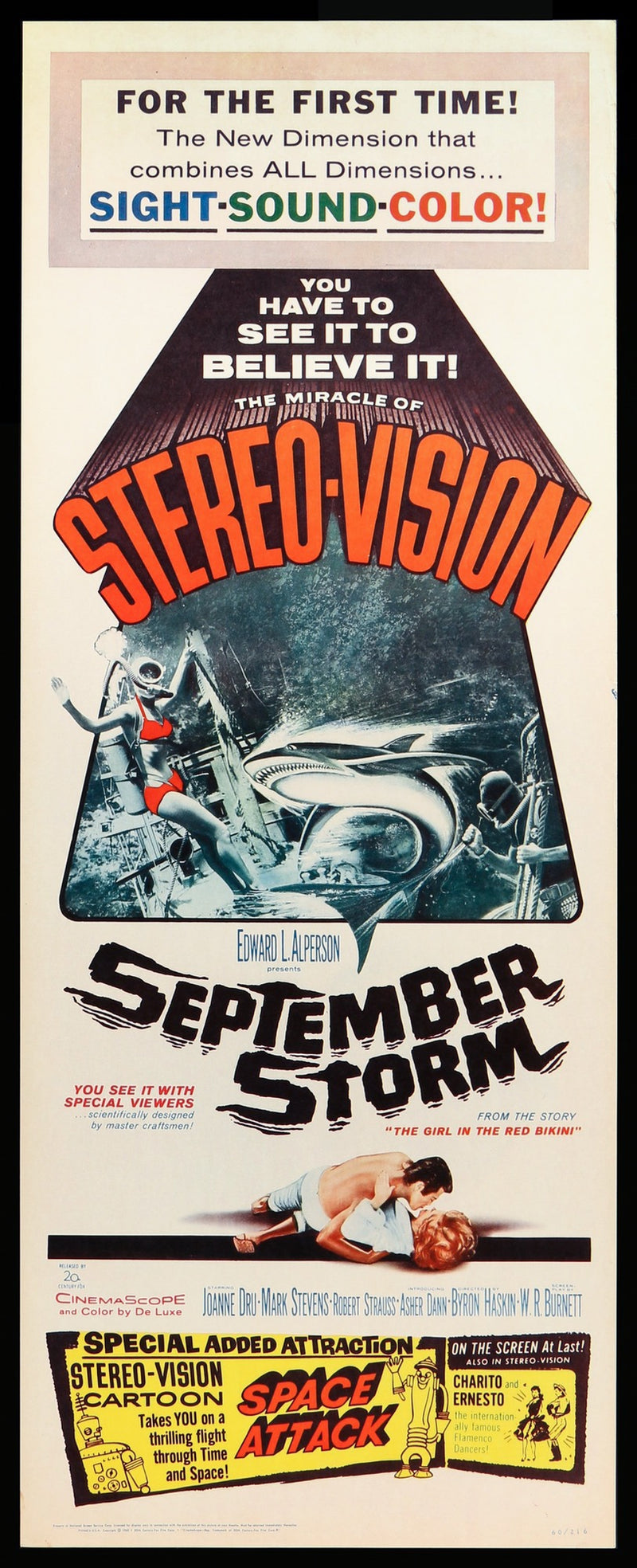 September Storm (1960) Original Insert Movie Poster - Original Film Art ...