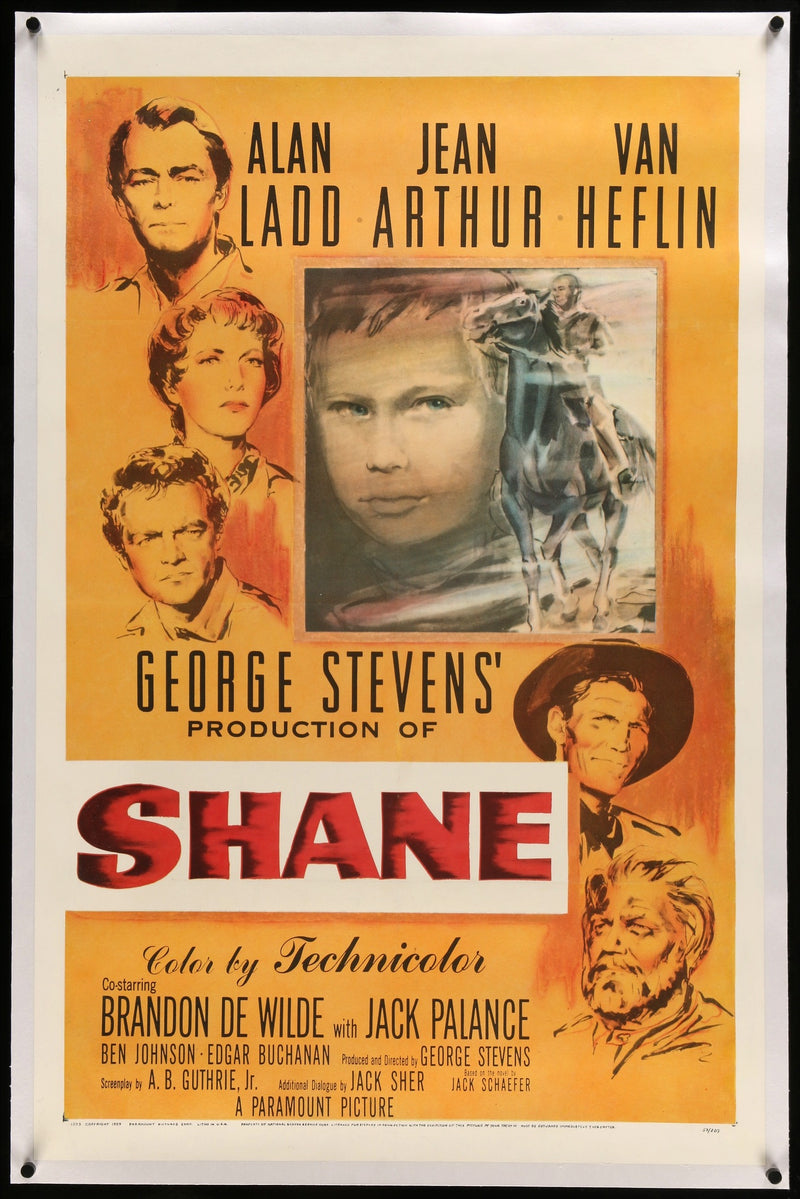 Shane (1953) Original One-Sheet Movie Poster - Original Film Art ...