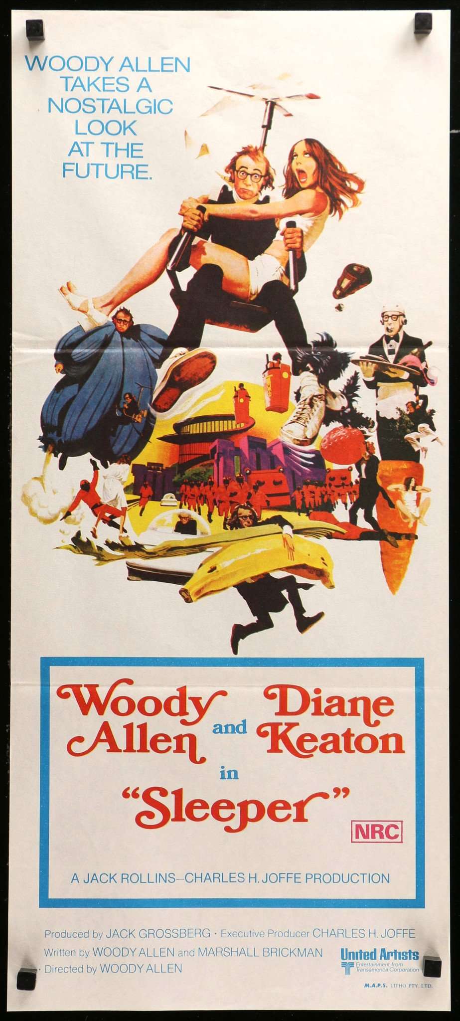 Sleeper (1973) Original Australian Movie Poster - 13" x 30" - Original Film Art - Vintage Movie ...