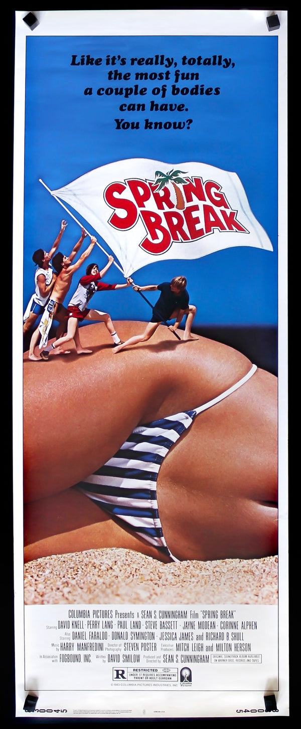 Spring Break (1983) Original Insert Movie Poster - Original Film Art - Vintage Movie Posters