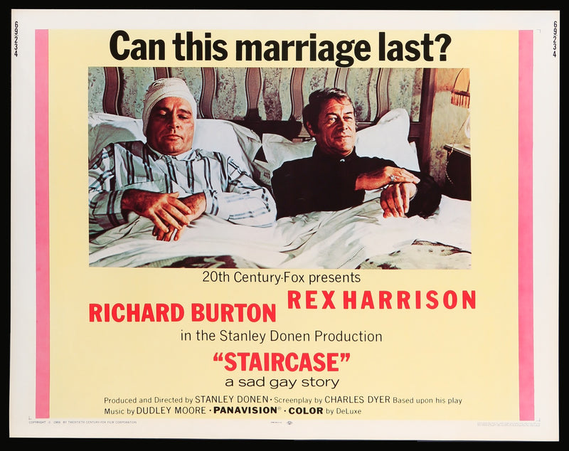 Staircase (1969) Original Half Sheet Movie Poster - Original Film Art ...