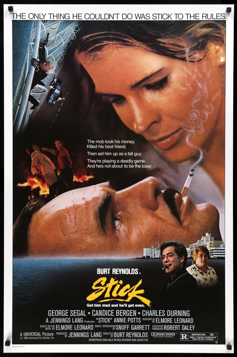Stick (1985) Original One-Sheet Movie Poster - Original Film Art ...