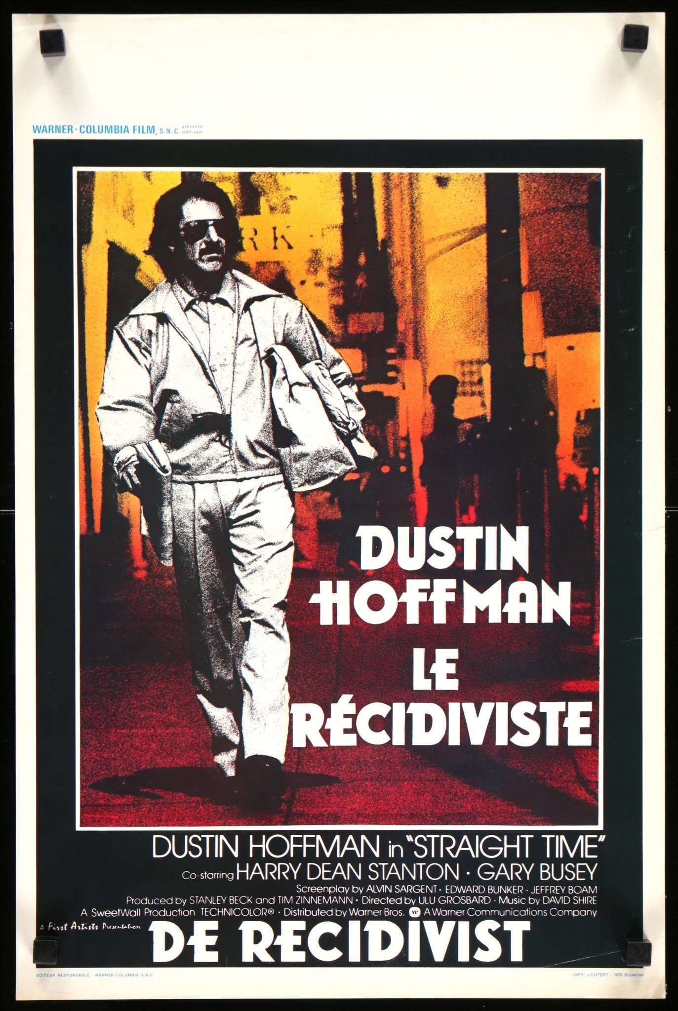 Straight Time (1978) Original Belgian Movie Poster - Original Film Art ...