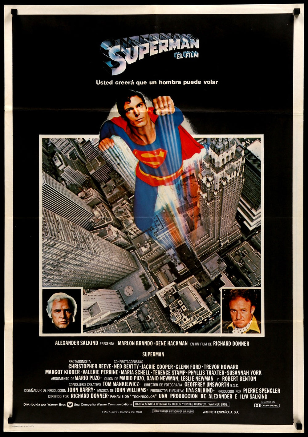 Superman: The Movie (1978) Original Spanish Movie Poster - Original ...