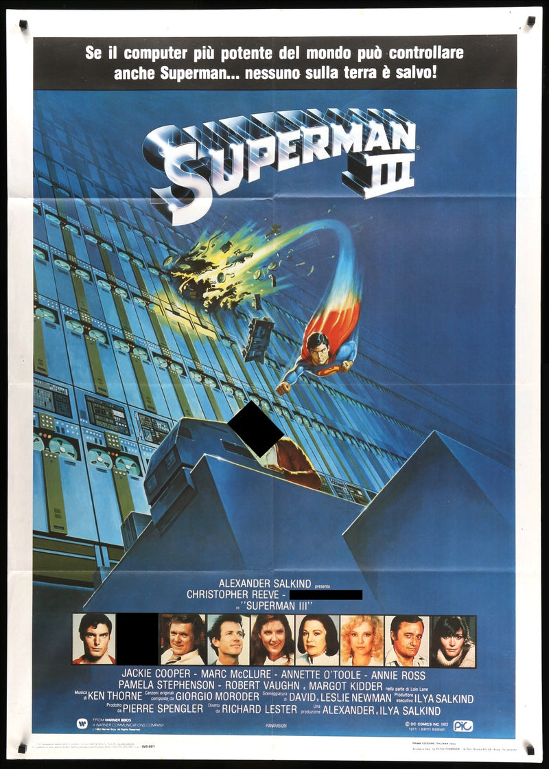 Superman III (1983) Original Italian 2 Fogli Movie Poster - Original ...