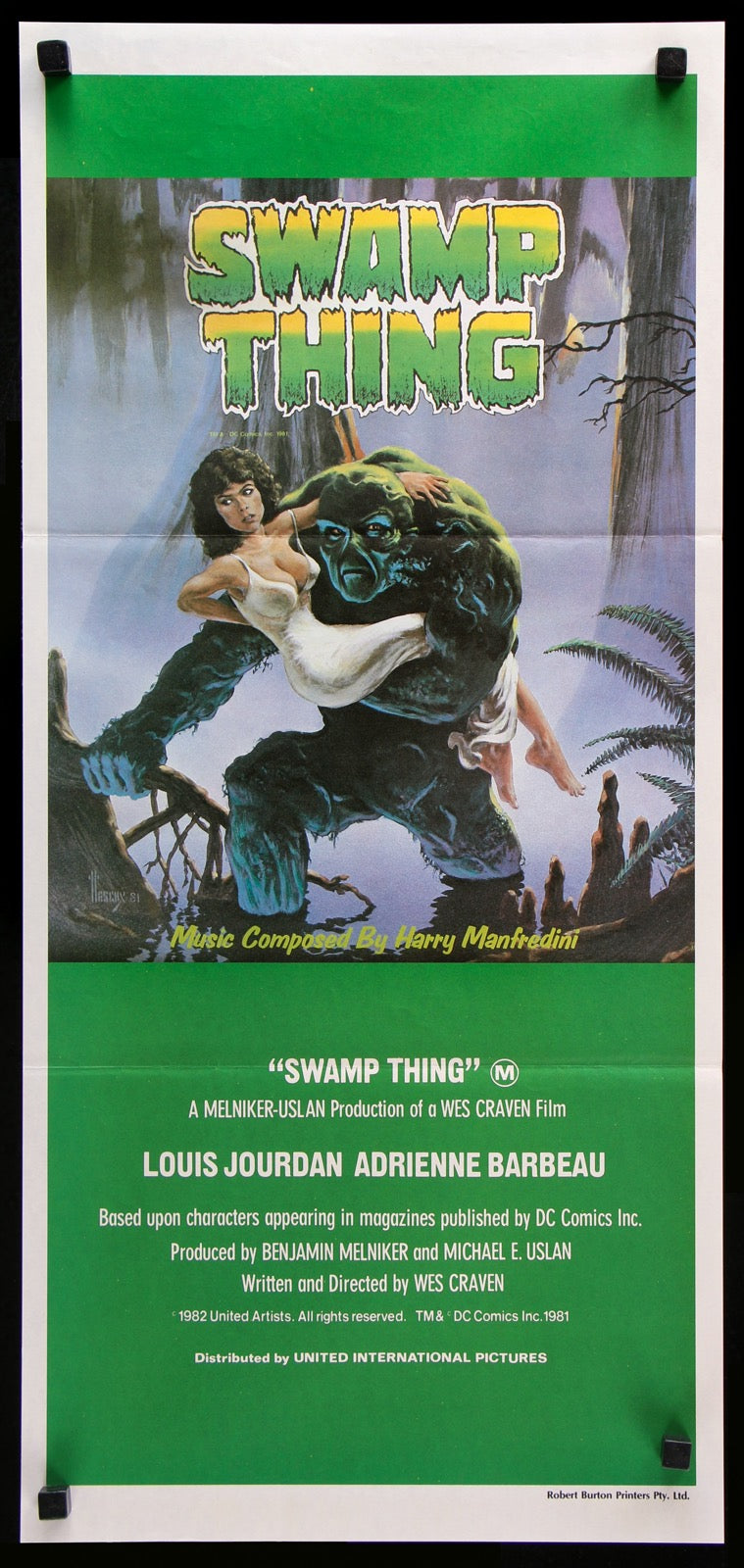 Swamp Thing (1982) Original Australian Daybill Movie Poster - Original ...