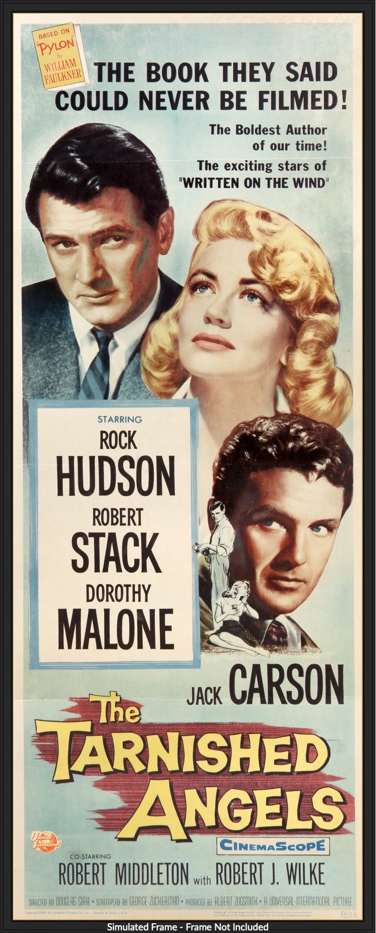 The Tarnished Angels (1958) Original Insert Movie Poster - Original Film Art - Vintage Movie Posters