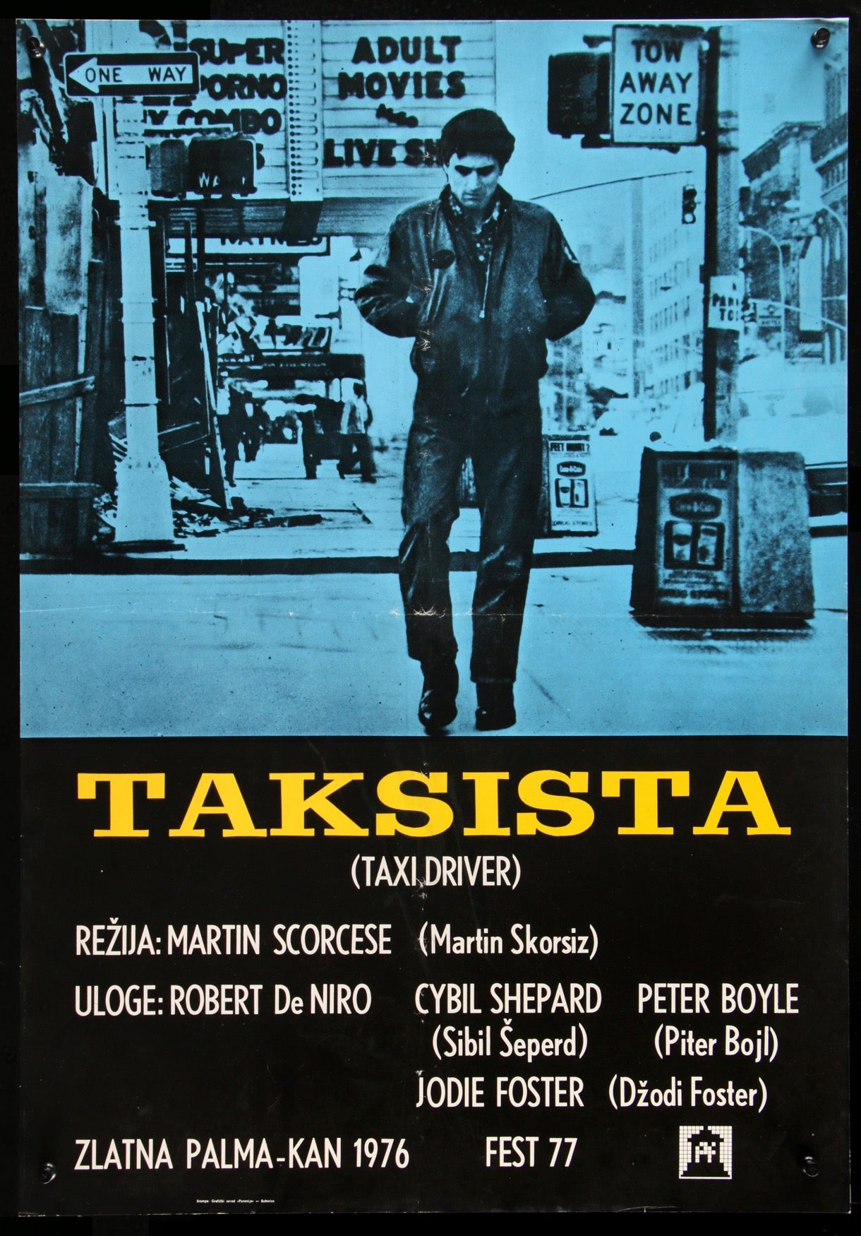 Taxi Driver (1976) Original Yugoslavian Theatrical Movie Poster ...