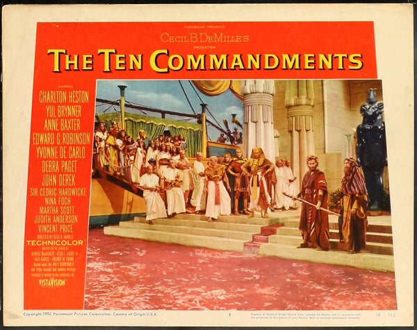 The Ten Commandments (1956) Original Lobby Card Poster - 11" x 14 ...