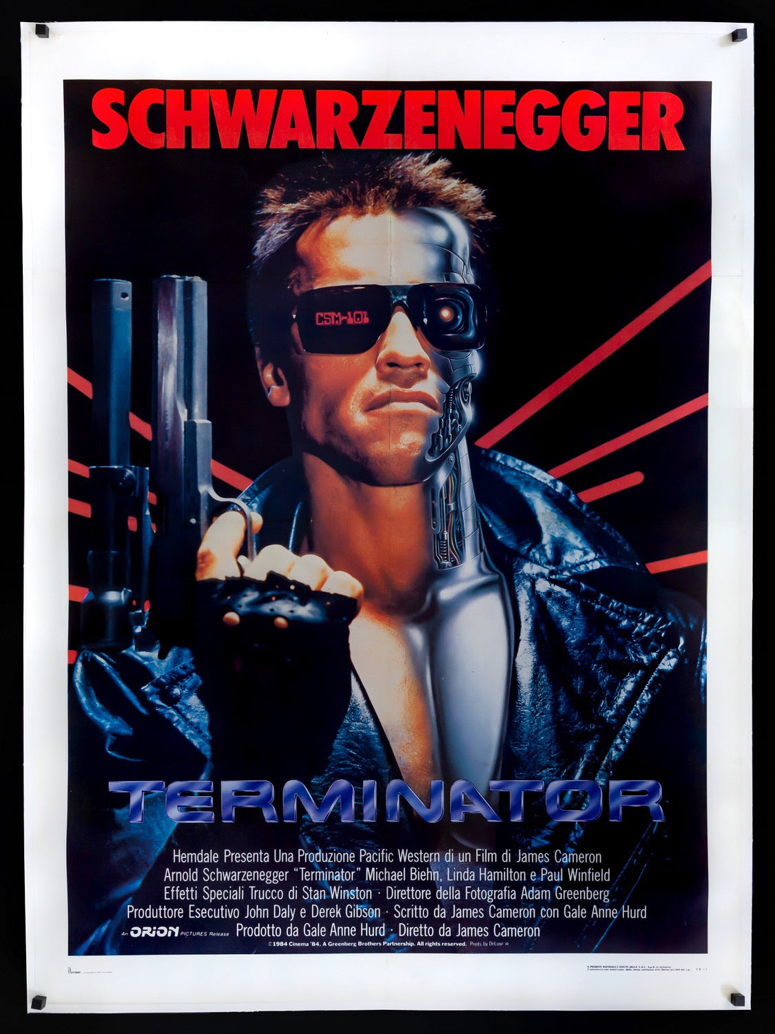 The Terminator (1984) Original Italian 2 Fogli Movie Poster - Original ...