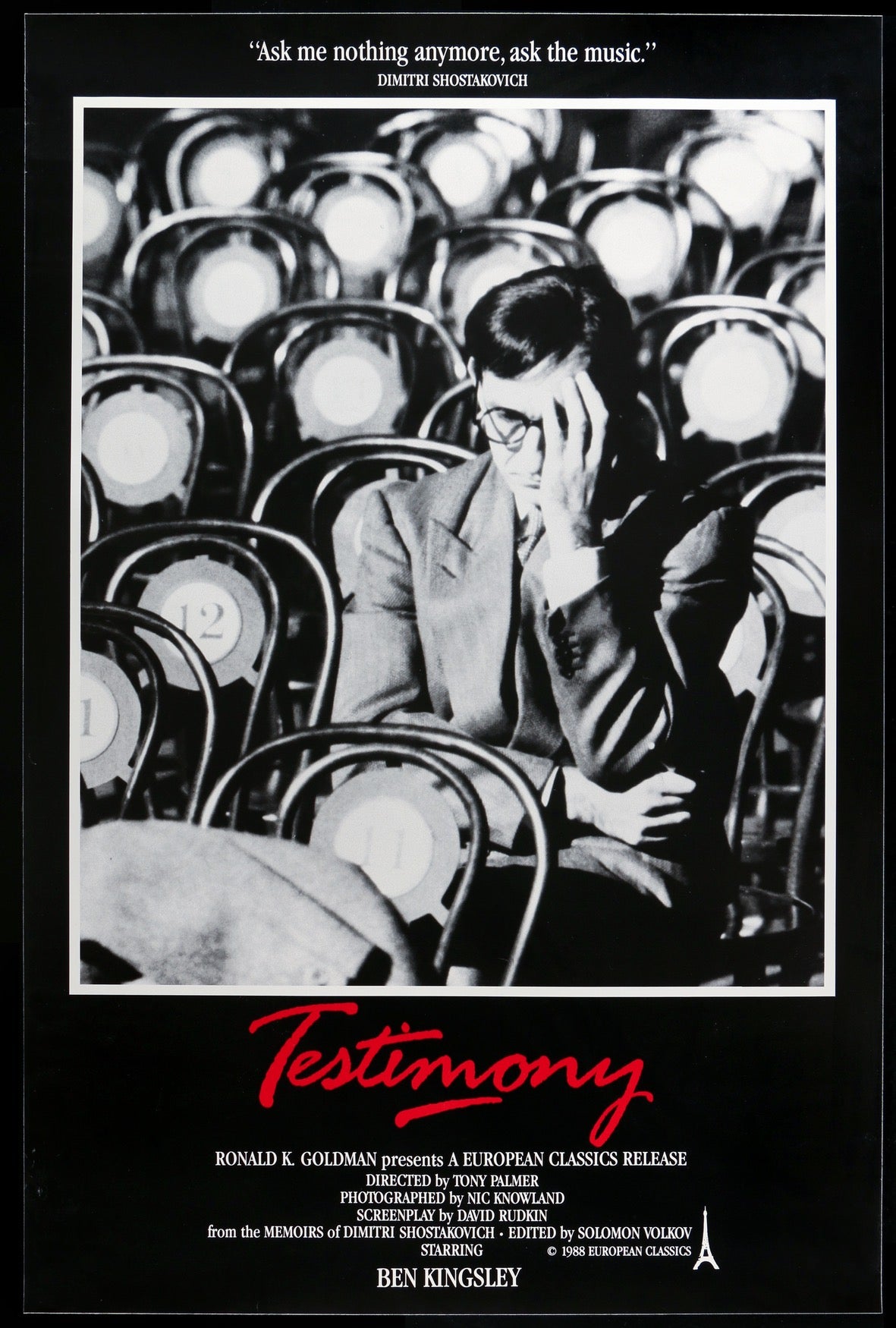 Testimony (1987) Original One-Sheet Movie Poster - Original Film Art ...