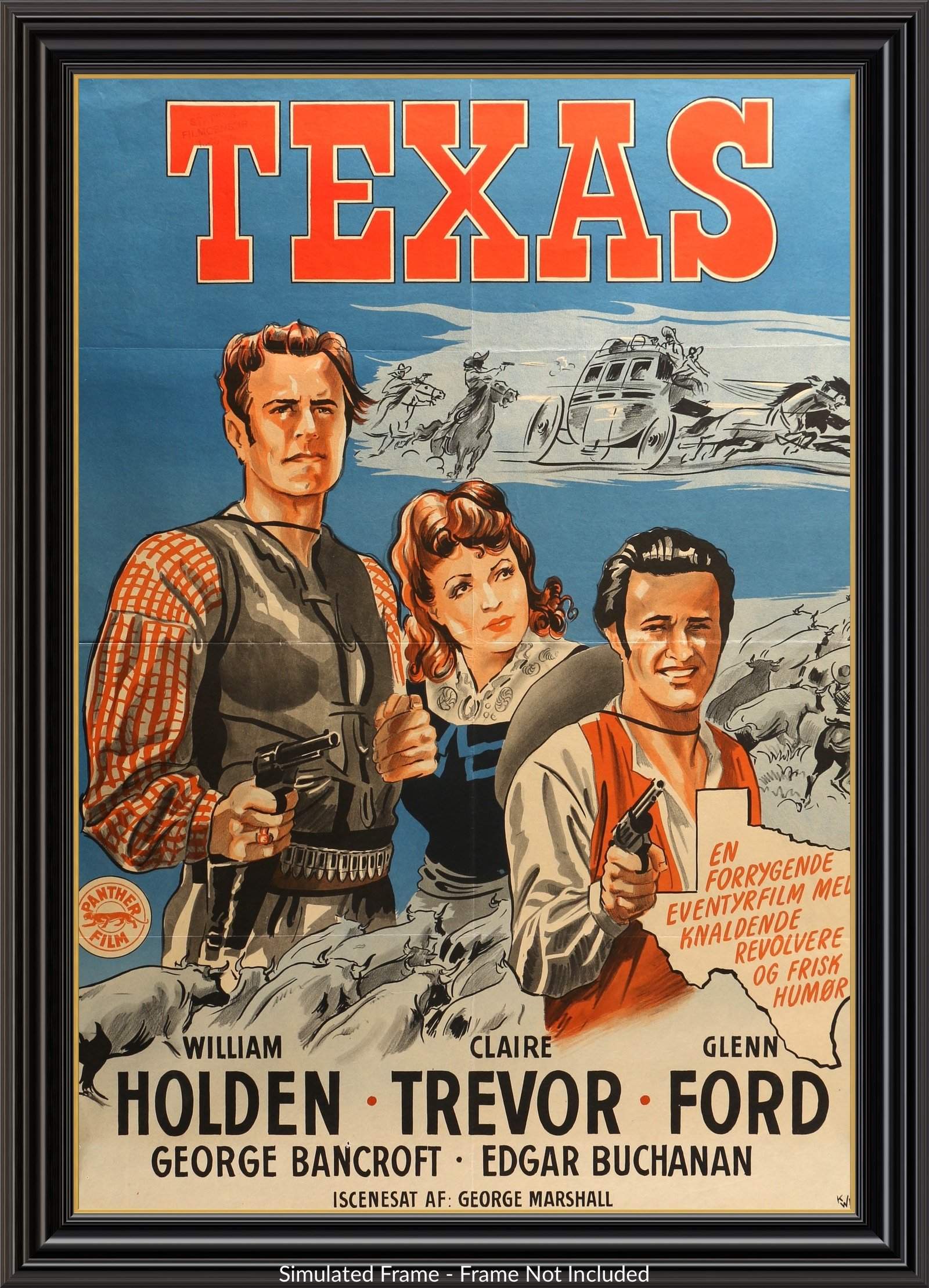Texas (1941) Original Danish Movie Poster - 25" x 34" - Original Film ...