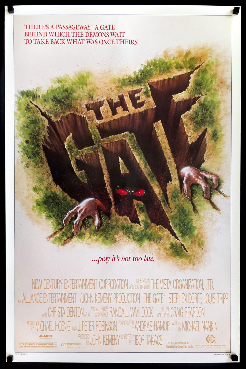 The Gate (1987) Original One-Sheet Movie Poster - Original Film Art ...