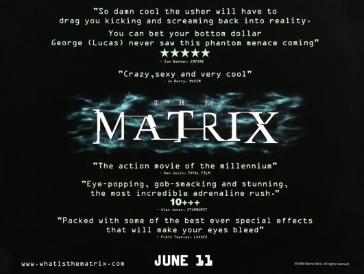 The Matrix (1999) Original One-Sheet Movie Poster - Original Film Art ...