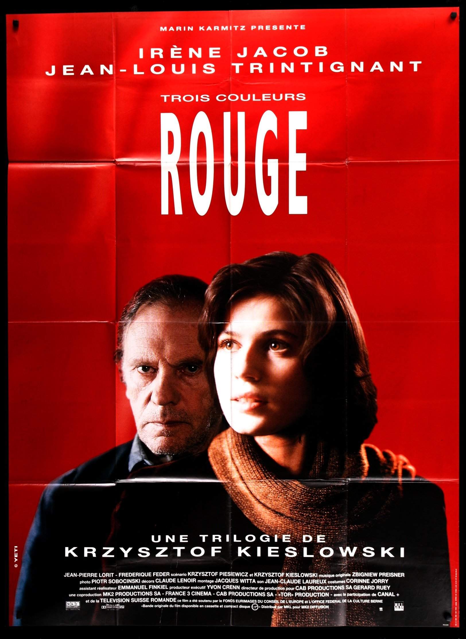 Three Colors: Red (1994) Original French Grande Movie Poster - Original ...