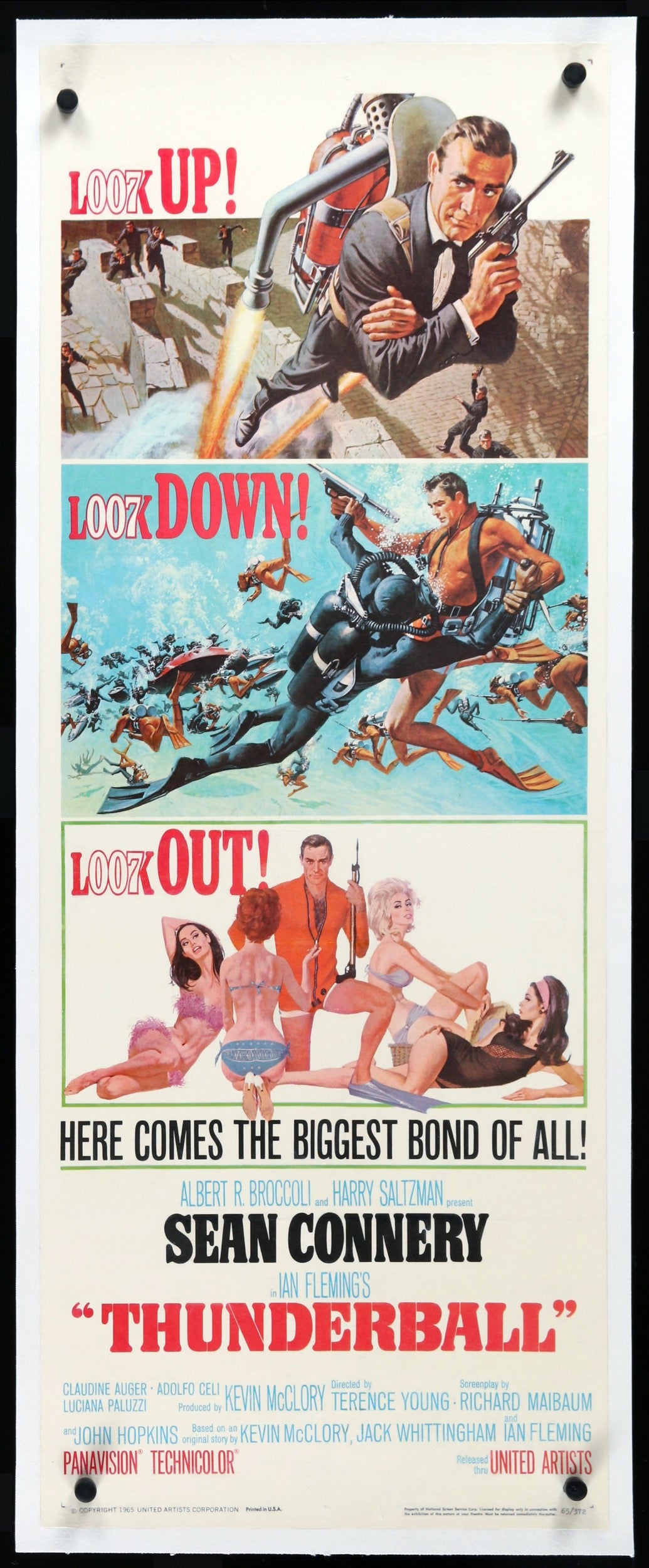 Thunderball (1965) Original Insert Theatrical Movie Poster - Original ...