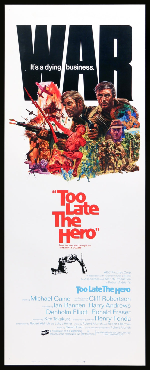 Too Late the Hero (1970) Original Insert Movie Poster - Original Film ...