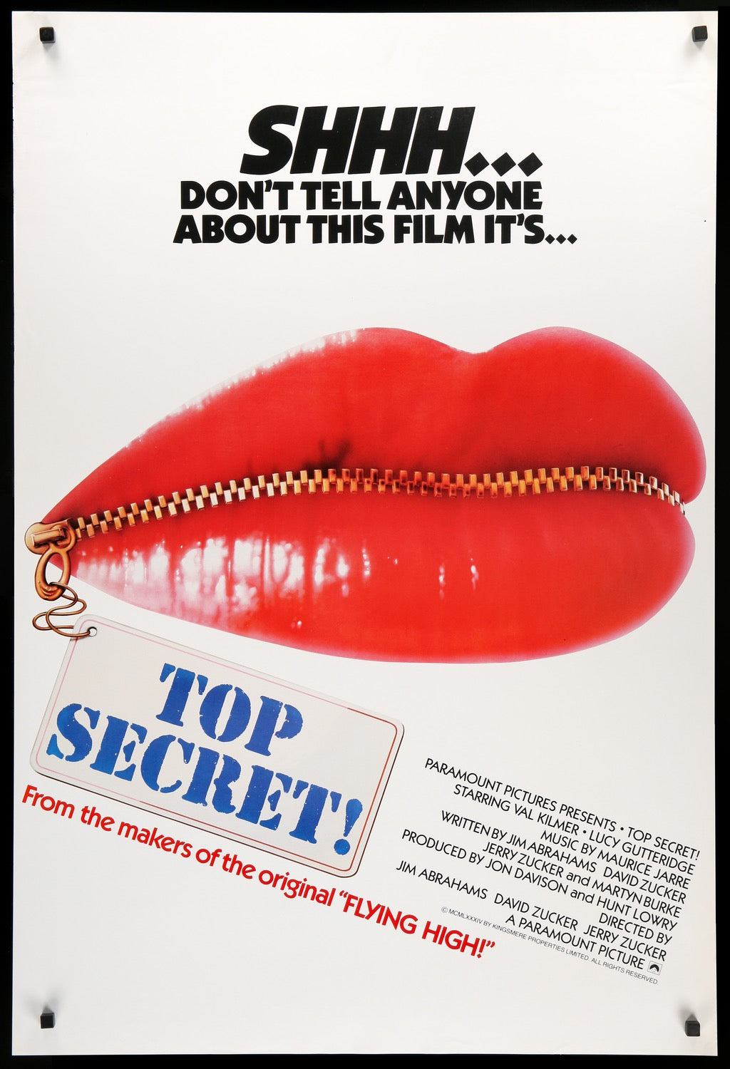 Top Secret (1984) Original International One-Sheet Movie Poster ...
