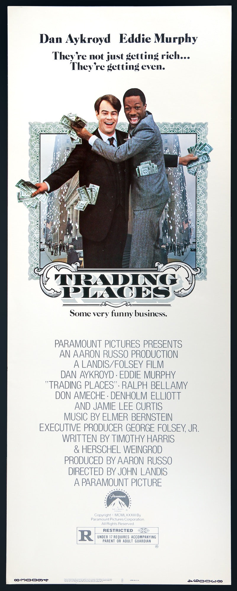Trading Places (1983) Original Insert Movie Poster - Original Film Art ...