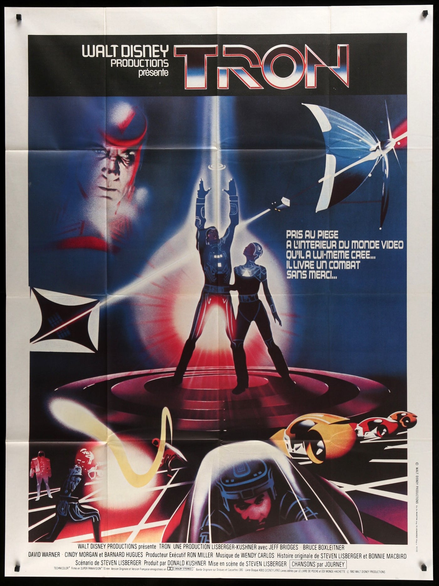 Tron (1982) Original French Movie Poster - Original Film Art - Vintage ...