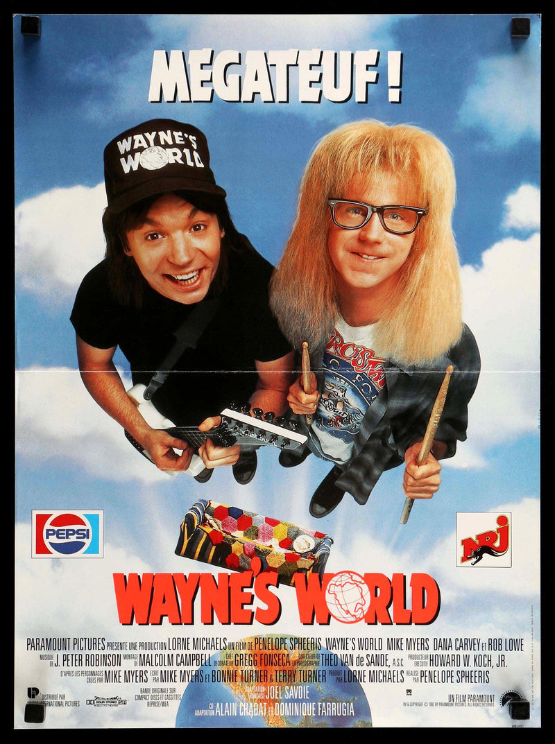 Wayne's World (1992) Original French Movie Poster - Original Film Art ...