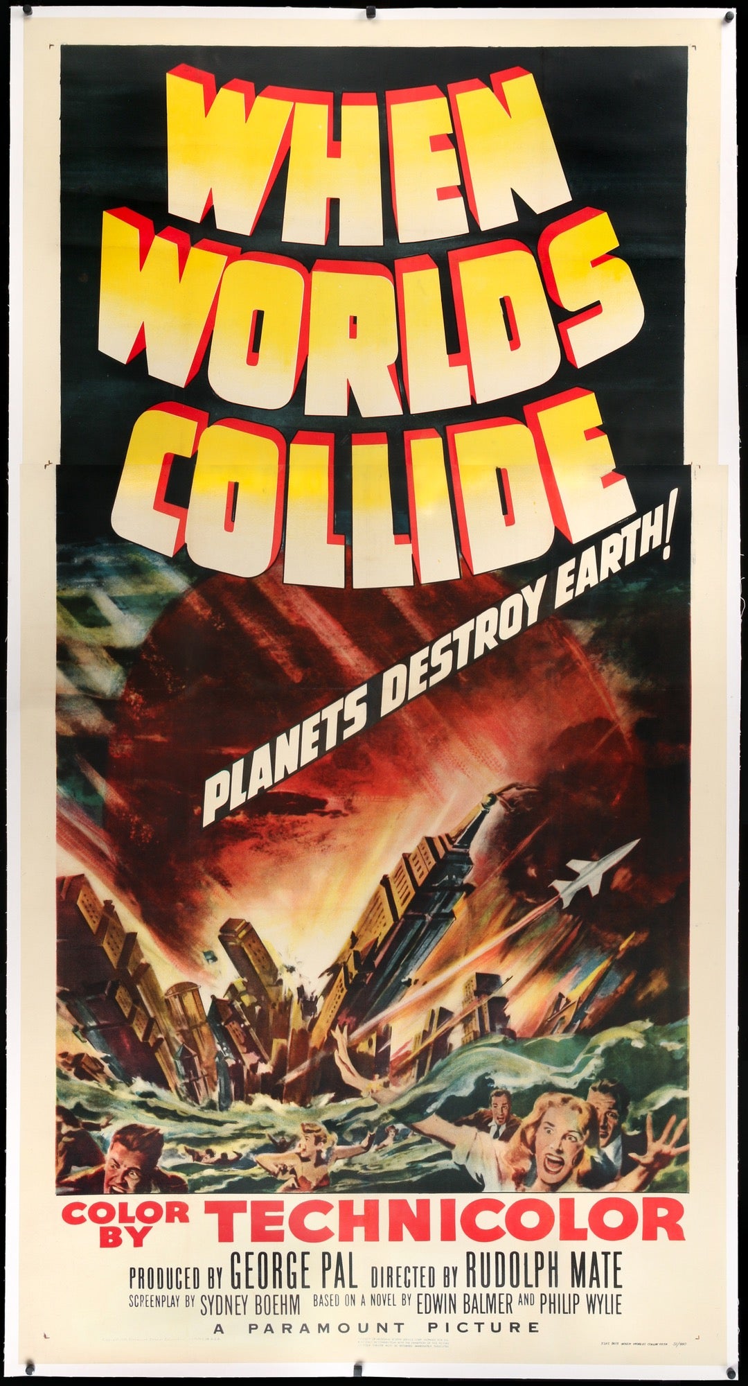 When Worlds Collide (1951) Original Three-Sheet Movie Poster - Original ...
